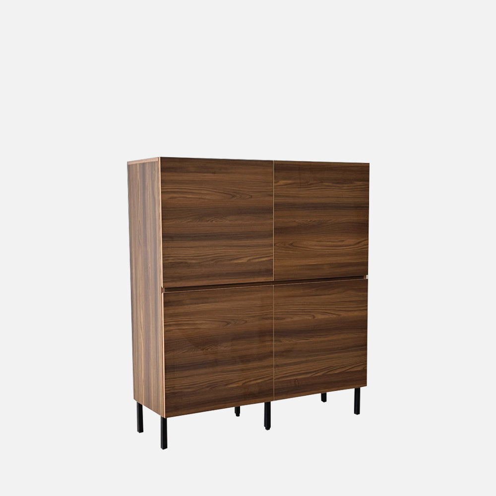 Munich 1.2m Walnut Highboard Storage Cabinet – Levels Living