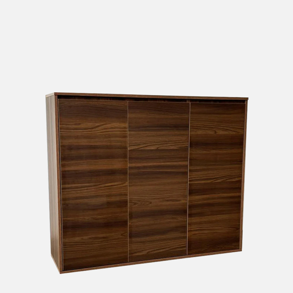 Richmond 1.2m 3-Door Walnut Shoe Cabinet – Levels Living